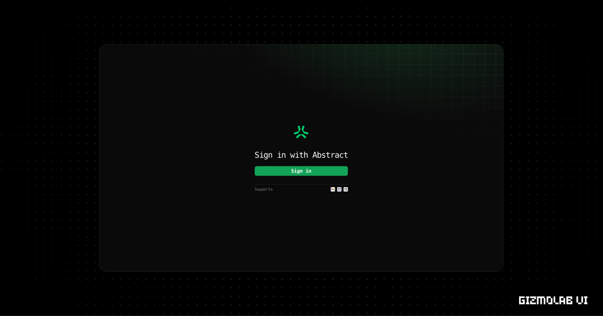 Abstract Sign In | Gizmolab Ui